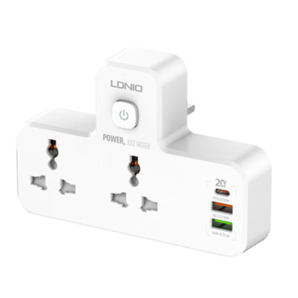 LDNIO 2 AC Outlets Portable Extension Power Socket SC2311 – Future Store