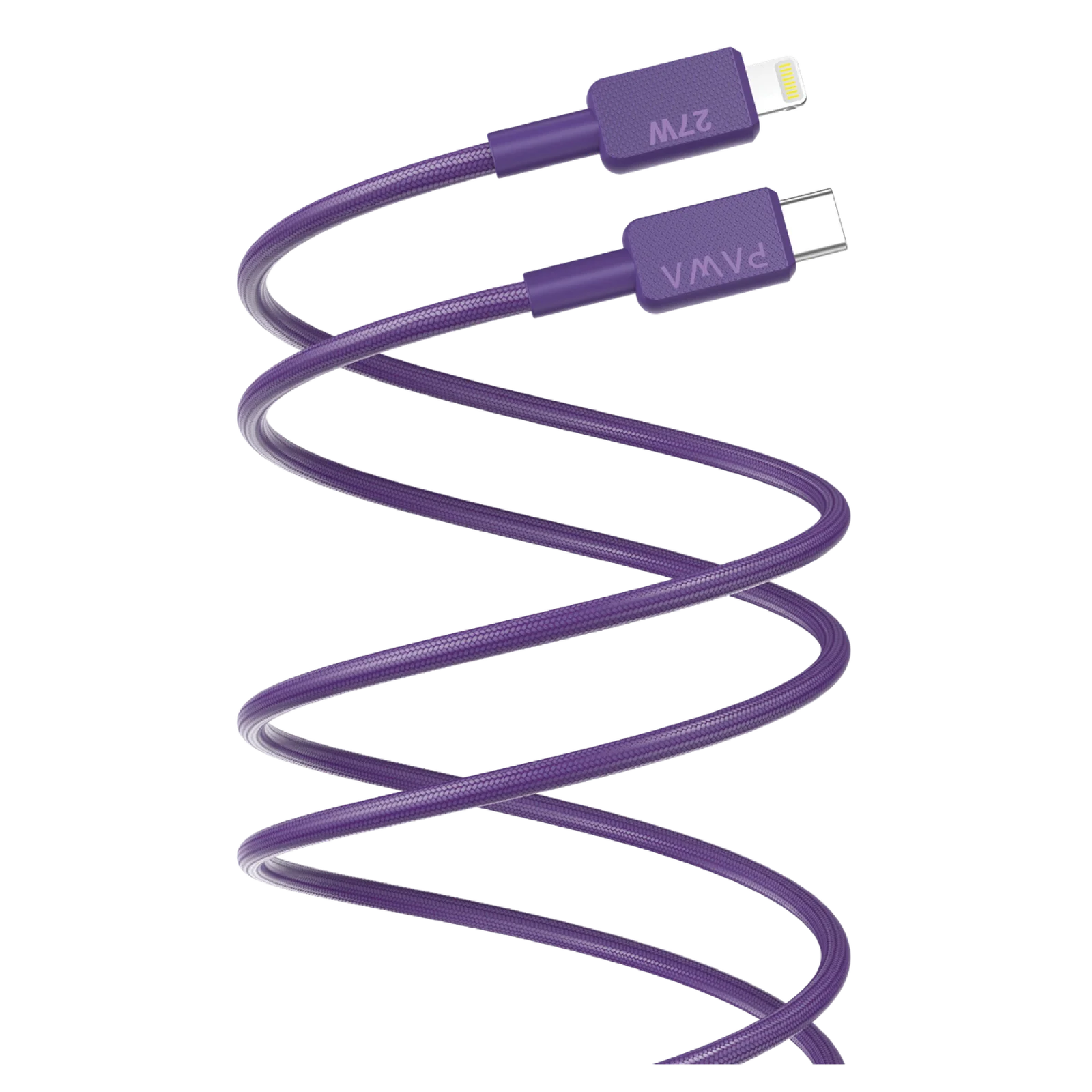 Pawa El-Caro Premium Braided Cable USB-C To Lightning 27W 1.2M - Purpl ...