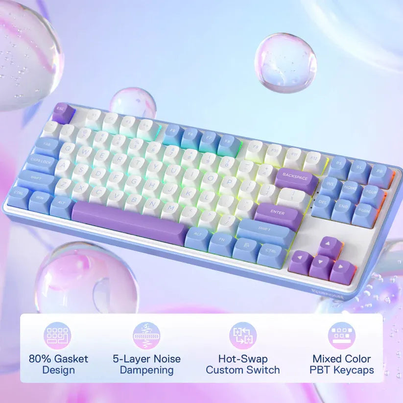 Redragon STAR BLADE K707 PRO 87 Keys TKL Wireless Mechanical Keyboard ...