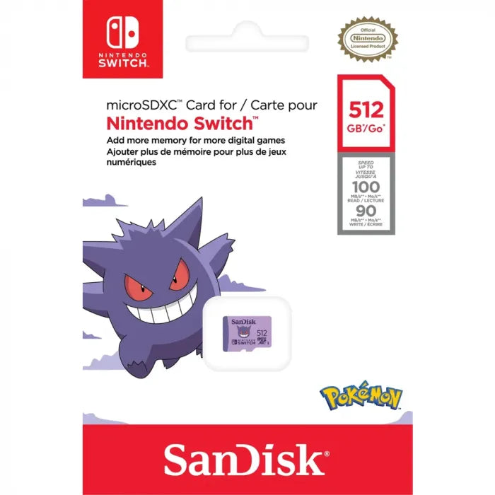 Sandisk - 512Gb Microsdxc Uhs-I For Nintendo Switch 1 Pokémon – Future ...