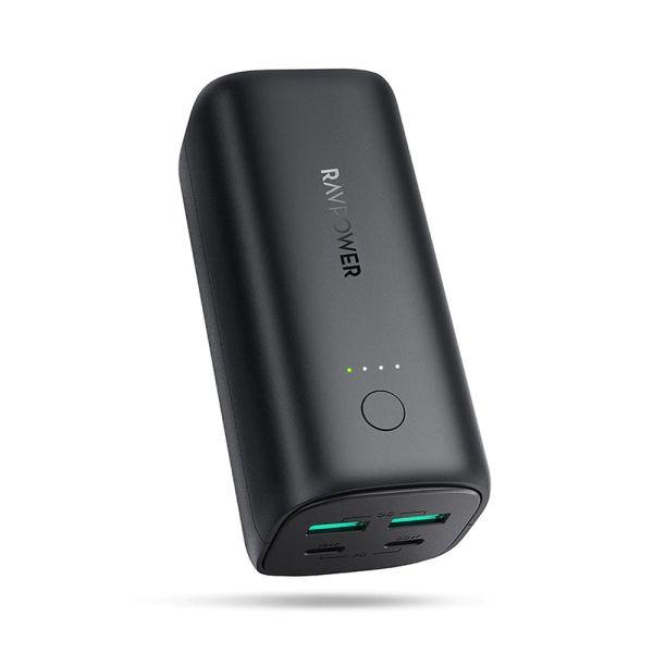 RAVPower PD Pioneer 20000mAh 50W 4-Port Power Bank RP-PB208 Black-8247 ...